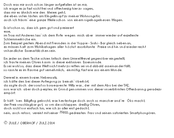 Eigene Gedicht / Rezitationen